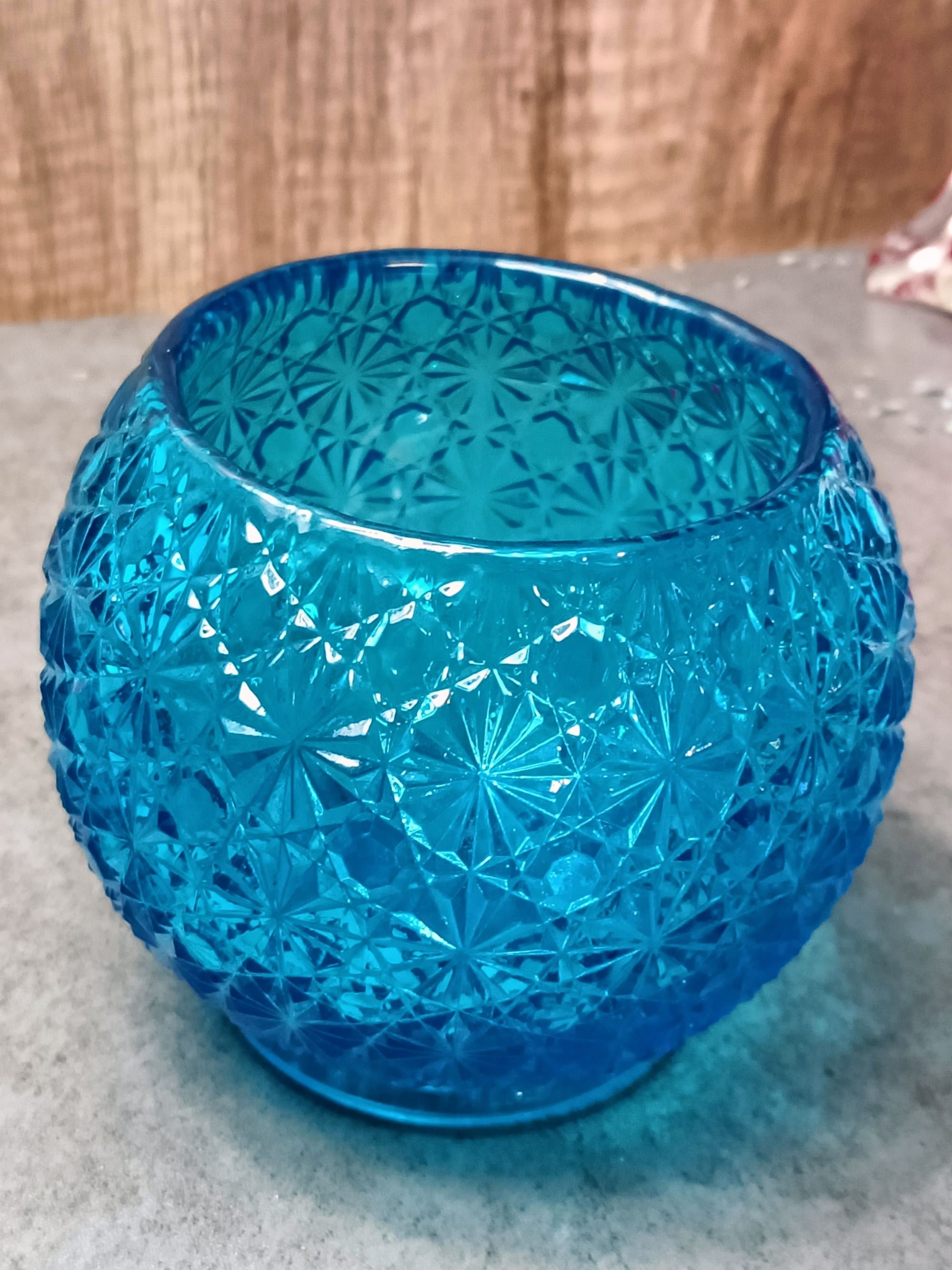 LE Smith Glass Daisey Button Vintage Votive - Etsy