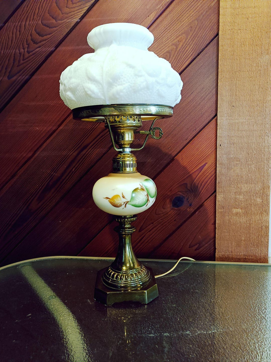 Parlor Lamp Milk Glass Shade 1940s Stellar Condition - Etsy