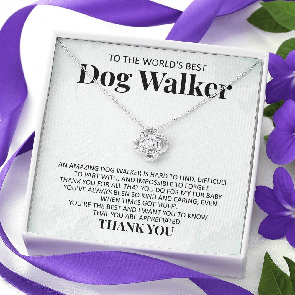 Thank You Dog Walker, Dog Walker Gift Necklace, Gift for Dog Walker ...