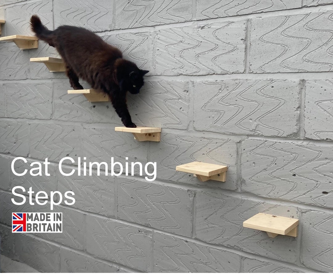 Handmade Wooden Cat Climbing Steps: Indoor/outdoor Cat Furniture - Etsy UK