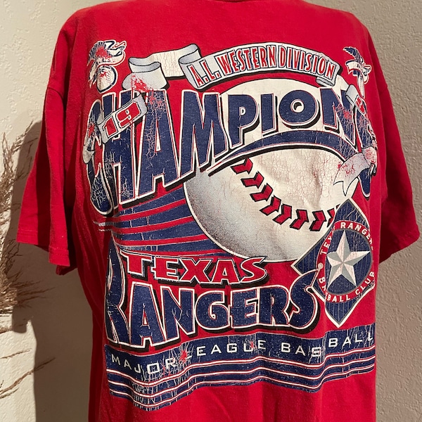Texas Rangers Shirt Vintage - Etsy