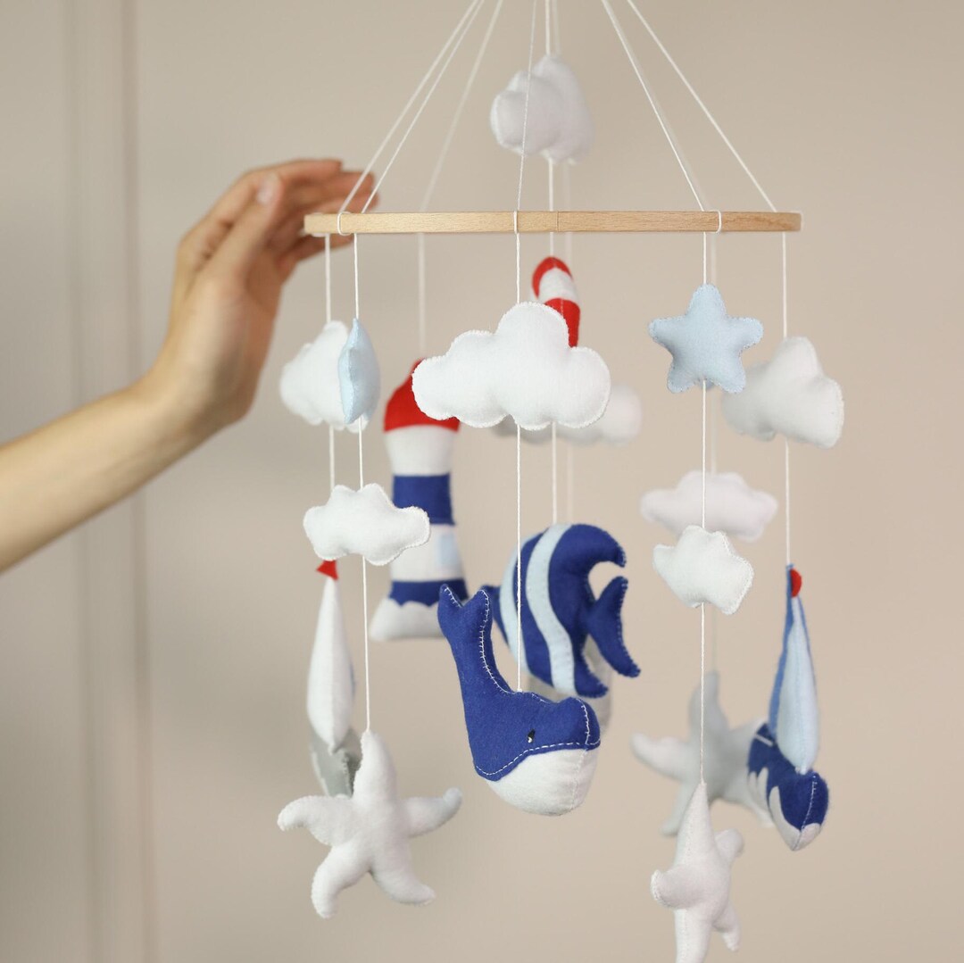 Handcrafted Ocean Baby Mobile: Nautical Nursery Decor - Etsy