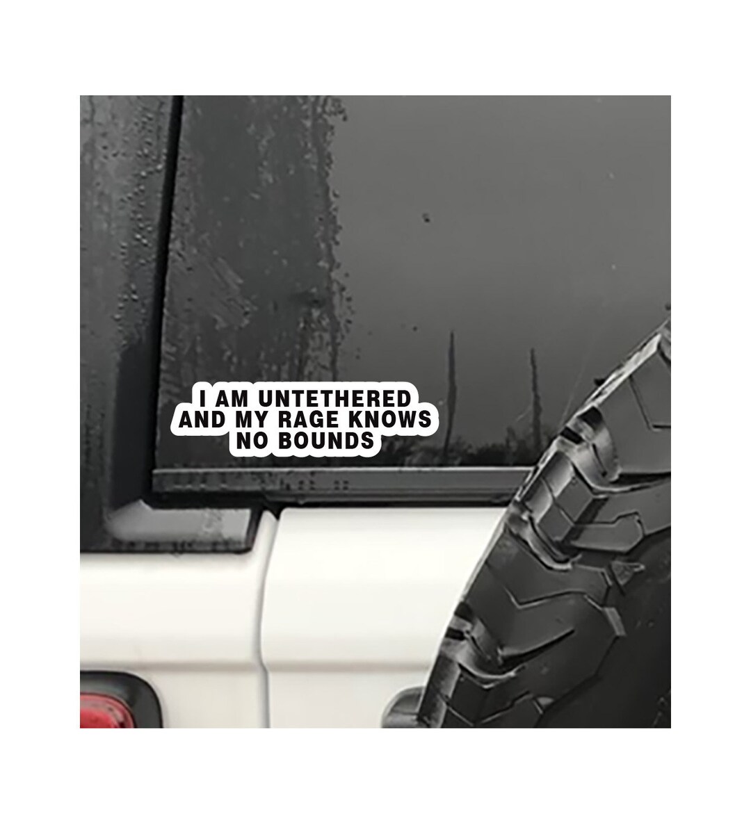 I Am Untethered and My Rage Know No Bounds PRINTED DECAL Funny Joke ...