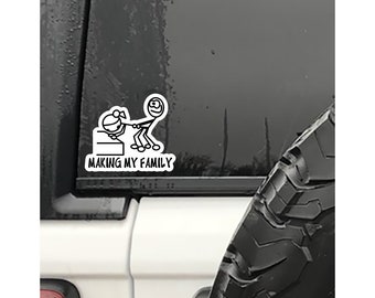 Making My Family Funny Bumper Decal Sticker Vinyl Stick Figure - Etsy