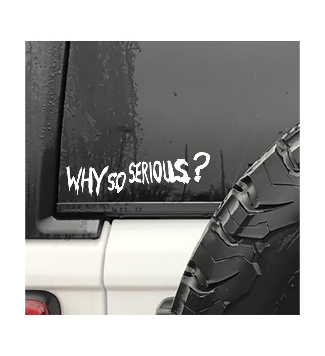 Por qué tan serio Die Cut Vinyl Decal sticker broma broma divertida ...