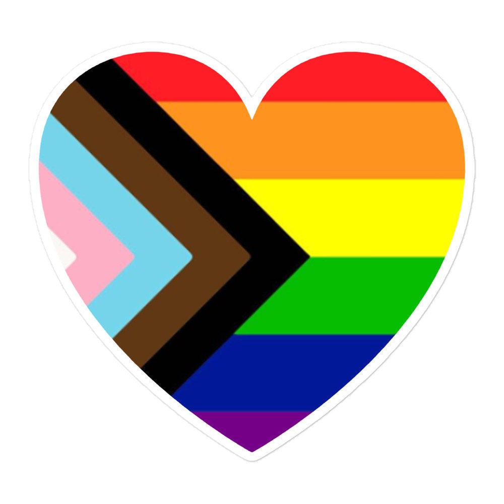 Pegatinas de corazón Pride Progress - Etsy España