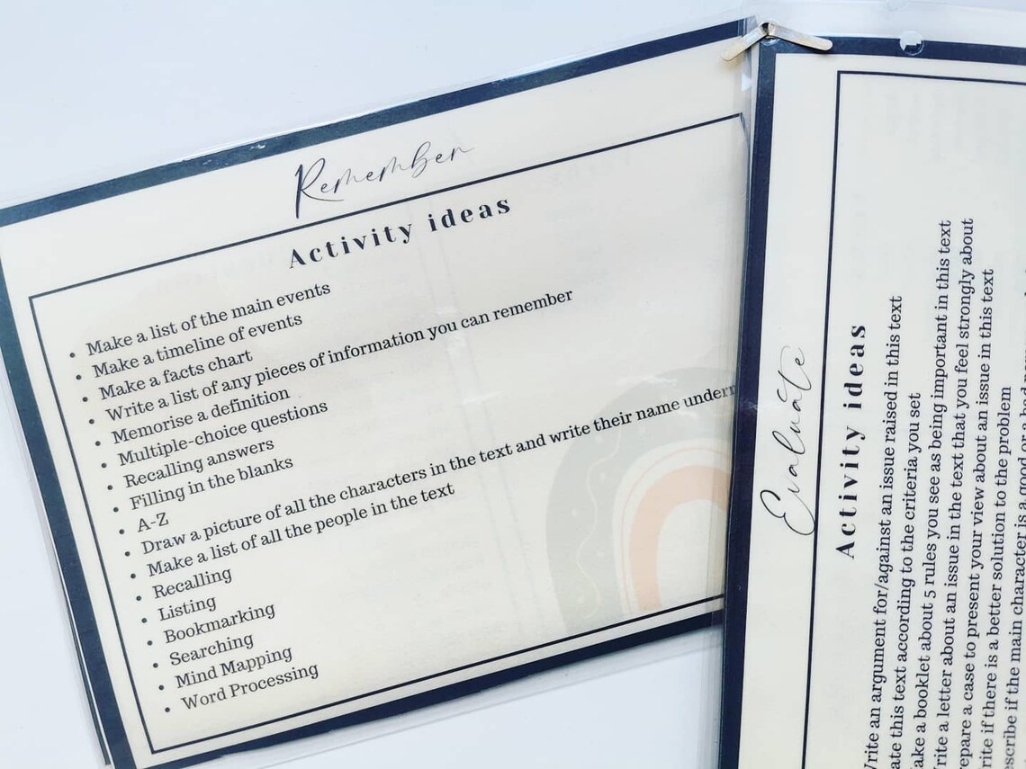 Bloom's Taxonomy Flash Cards, Critical Thinking Questions, Higher Order ...