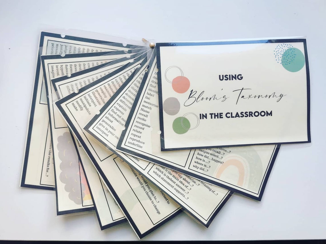 Bloom's Taxonomy Flash Cards, Critical Thinking Questions, Higher Order ...