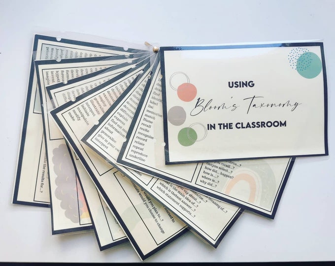 Bloom's Taxonomy Flash Cards, Critical Thinking Questions, Higher Order ...
