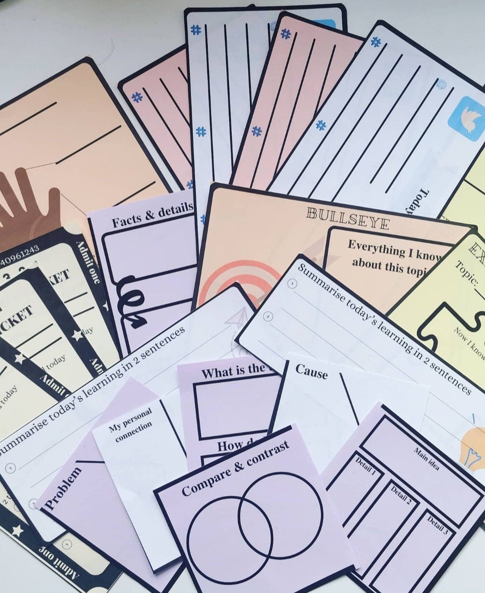 Exit Slip Pack | Exit Ticket Pack | Classroom Assessment ...