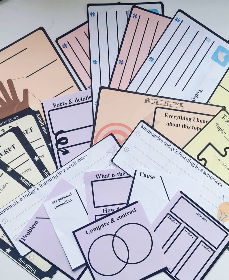 Exit Slip Pack | Exit Ticket Pack | Classroom Assessment ...