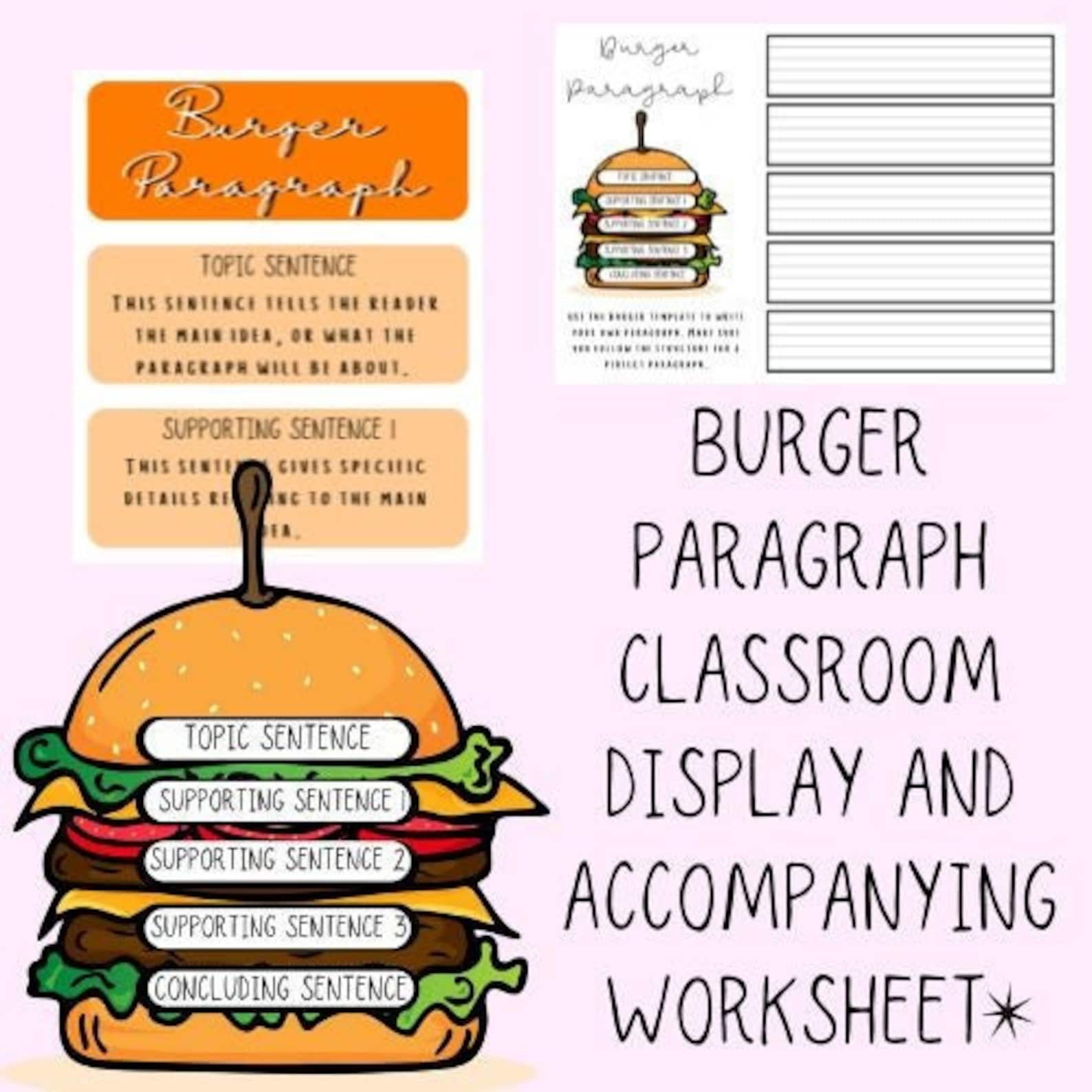 Paragraph Writing, Burger Paragraph, Writing Analogies, Classroom ...