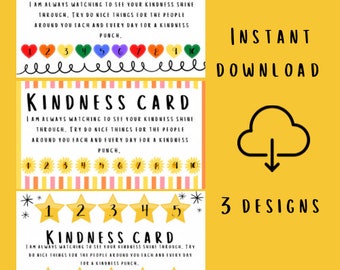 Colorful Reward Punch Card, Punch Card Reward System, Coupon for ...
