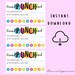 Colorful Reward Punch Card, Punch Card Reward System, Coupon for ...
