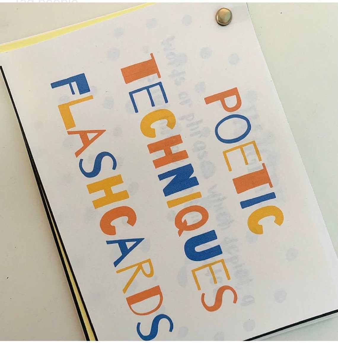 Poetry Flashcards, Visual Learning Aid, Differentiating Learning ...