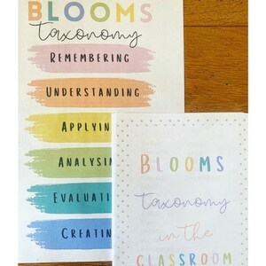 Bloom's Taxonomy Flash Cards and Poster Set, Critical Thinking ...