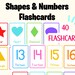 Shapes and Numbers Learning Flashcards Preschool and Kindergarten 1-20 ...