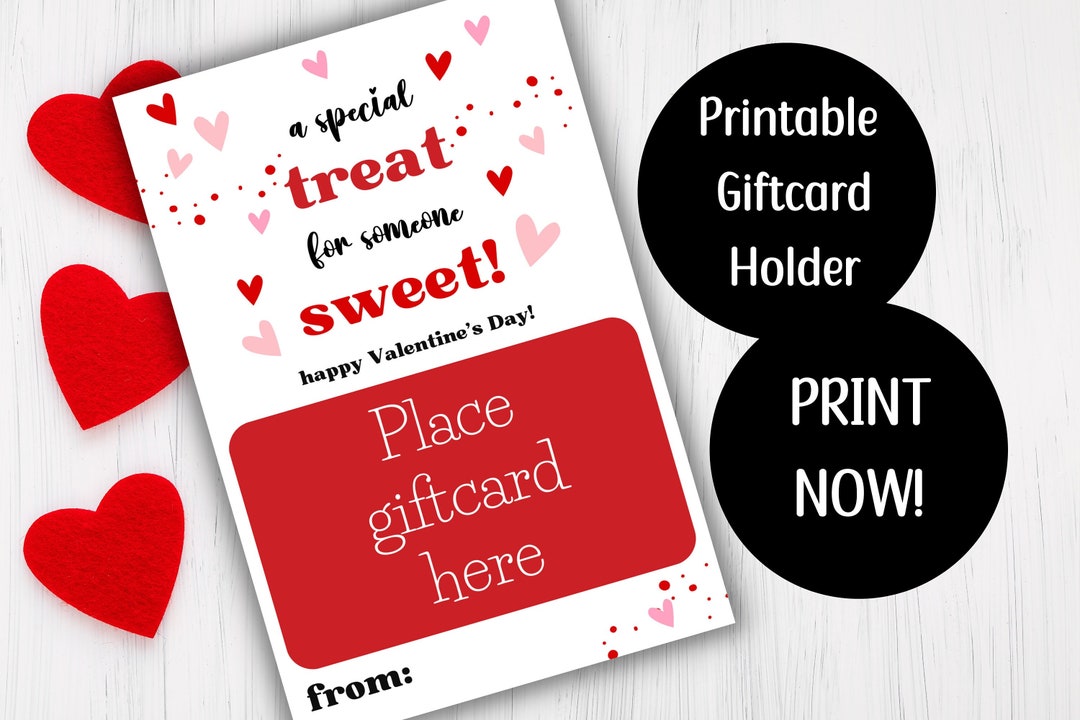 Printable Valentine's Day Gift Card Holder for Teacher | Principal ...