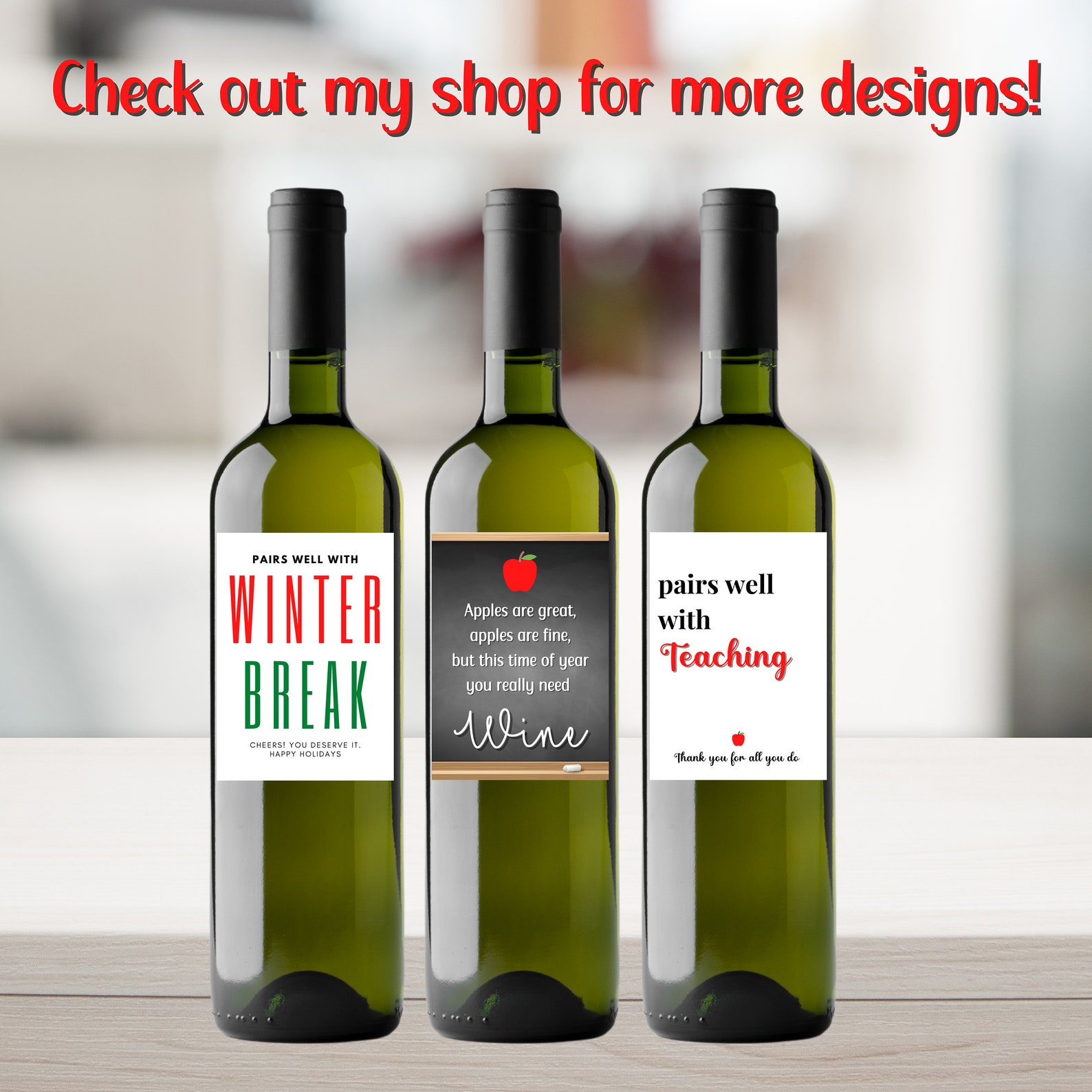 Teacher Wine Label Pairs Well With Last Day of School teacher ...