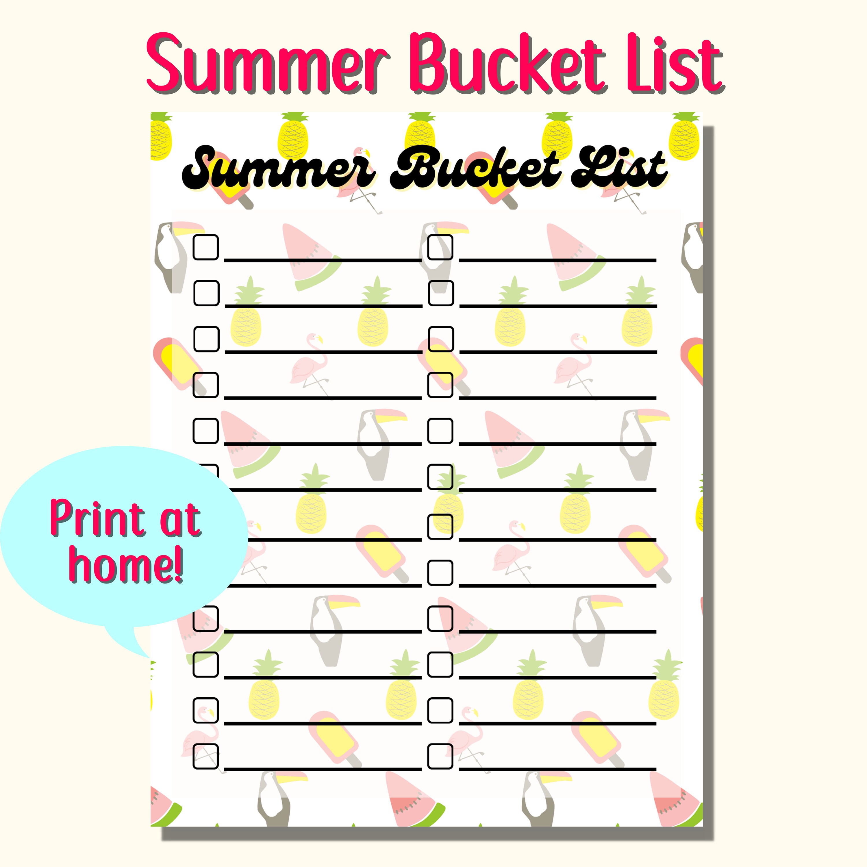 Summer Bucket List | Summer Activity | Kids Schedule | Summer Calendar ...