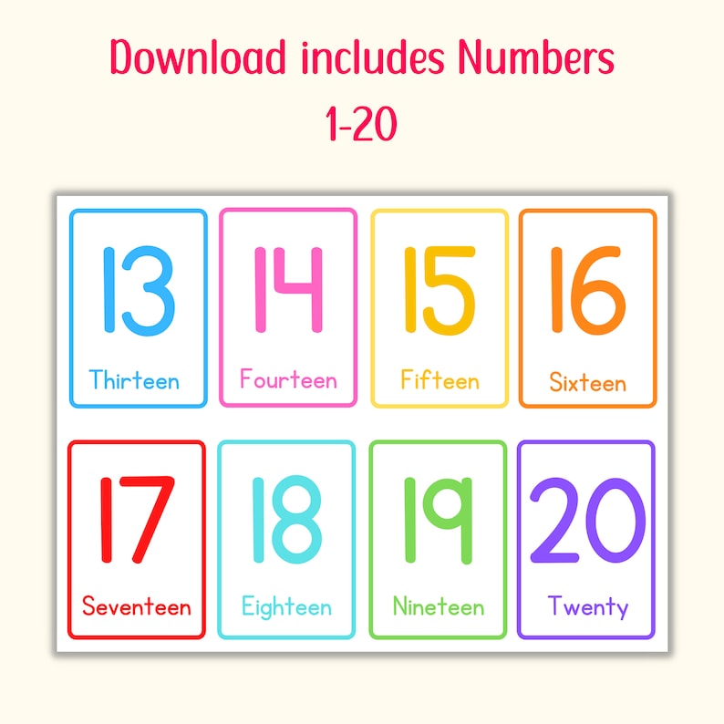 Shapes and Numbers Learning Flashcards | Preschool and Kindergarten | 1 ...