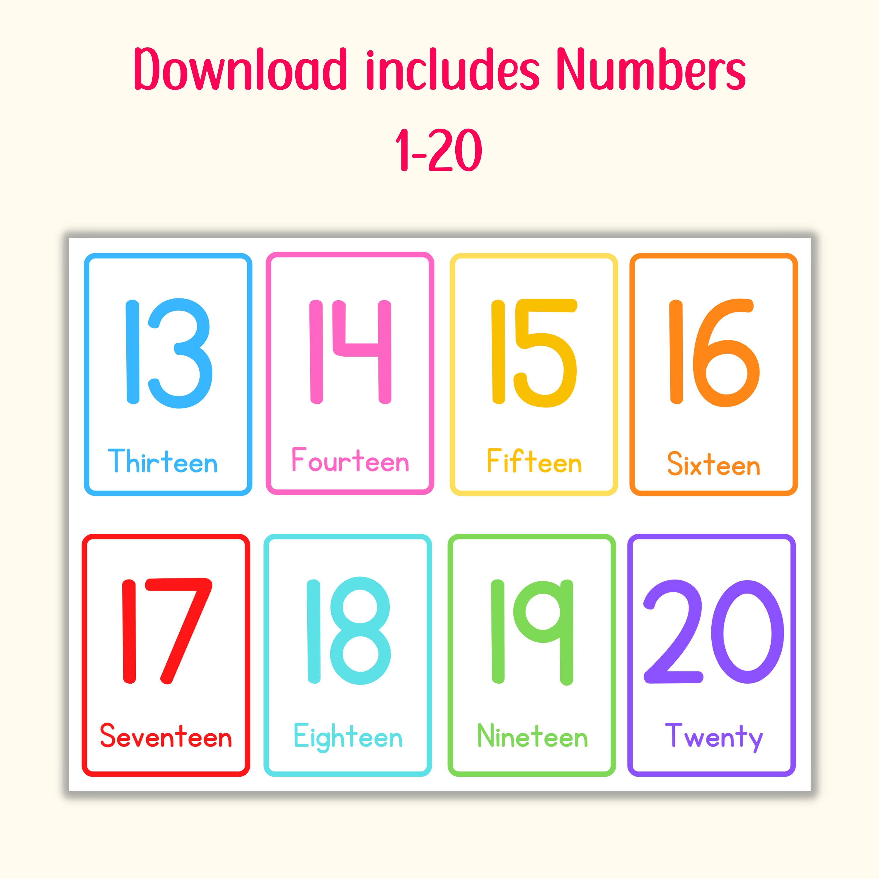 Shapes and Numbers Learning Flashcards | Preschool and Kindergarten | 1 ...