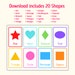 Shapes and Numbers Learning Flashcards Preschool and - Etsy