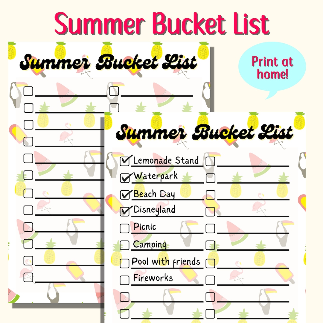 Summer Bucket List | Summer Activity | Kids Schedule | Summer Calendar ...