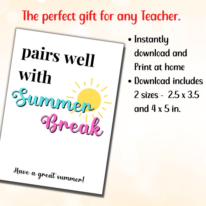 Teacher Wine Label | Pairs Well With Last Day of School |teacher ...