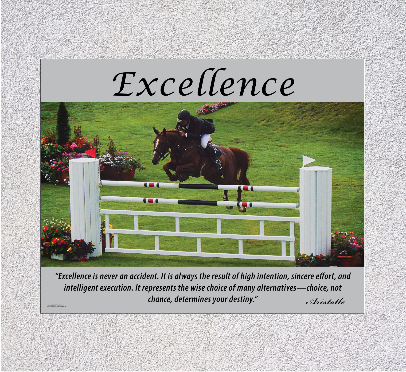 Excellence, Quote by Aristotle Poster for Business, Office, Wall Art ...