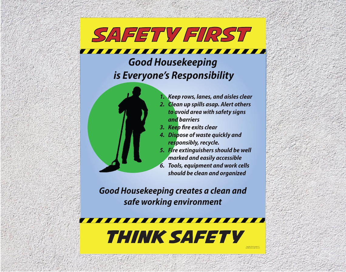 Good Housekeeping, Safety Poster - Business or Office, Framed and ...