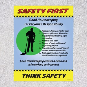 Good Housekeeping, Safety Poster - Business or Office, Framed and ...
