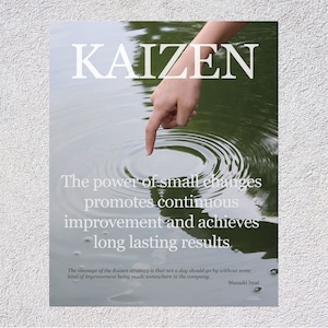 Kaizen Small Change Poster - Lean for Business, Office, Wall Art, Décor ...