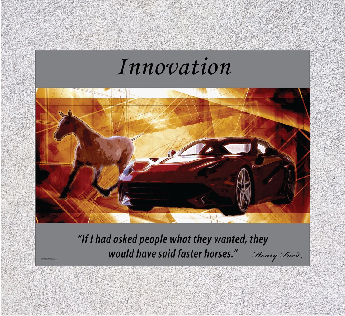 Innovation, Henry Ford Quote, Poster - for Business, Office, Wall Art ...