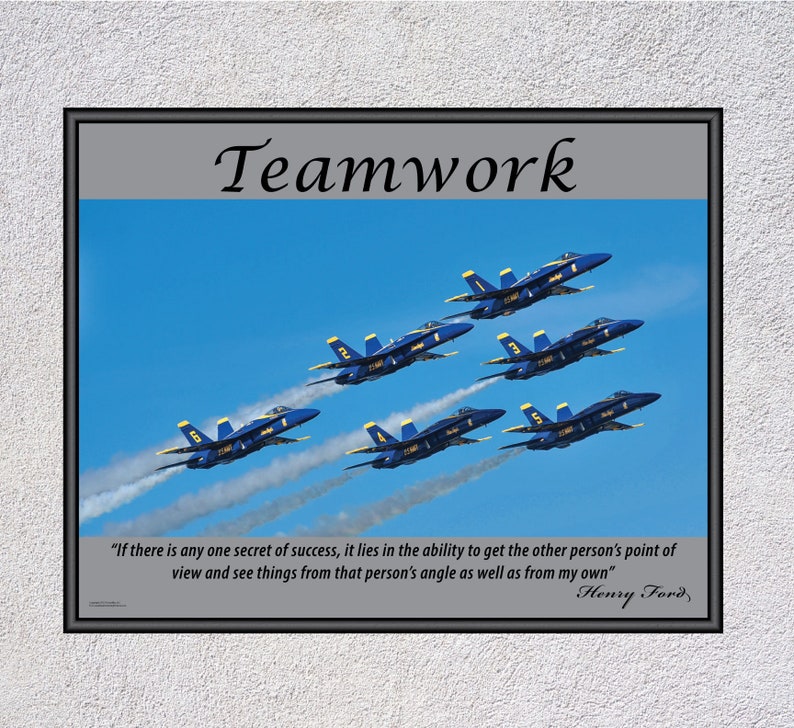 Teamwork, Quote by Henry Ford Poster - for Business, Office, Wall Art ...