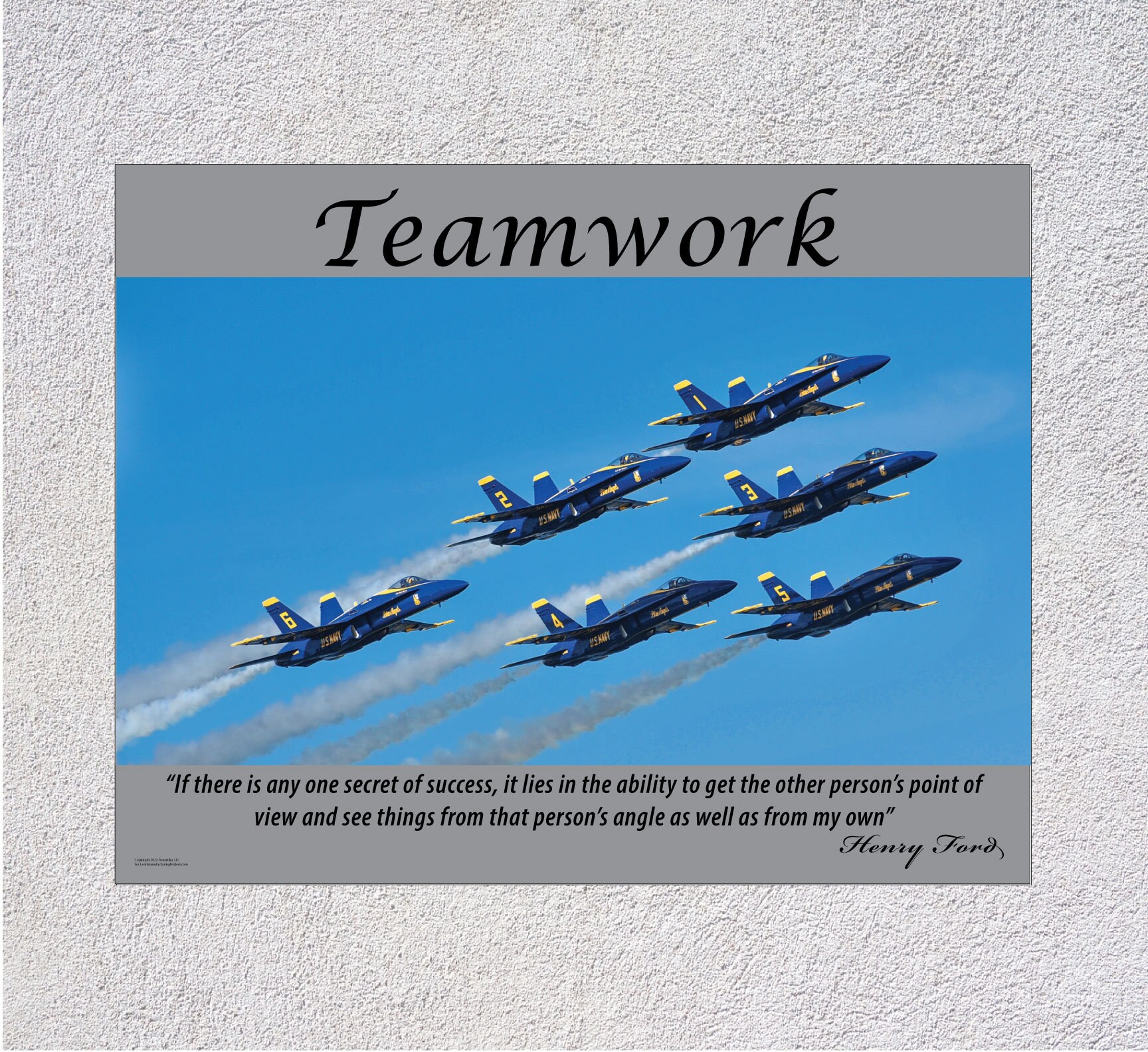 Teamwork, Quote by Henry Ford Poster for Business, Office, Wall Art ...