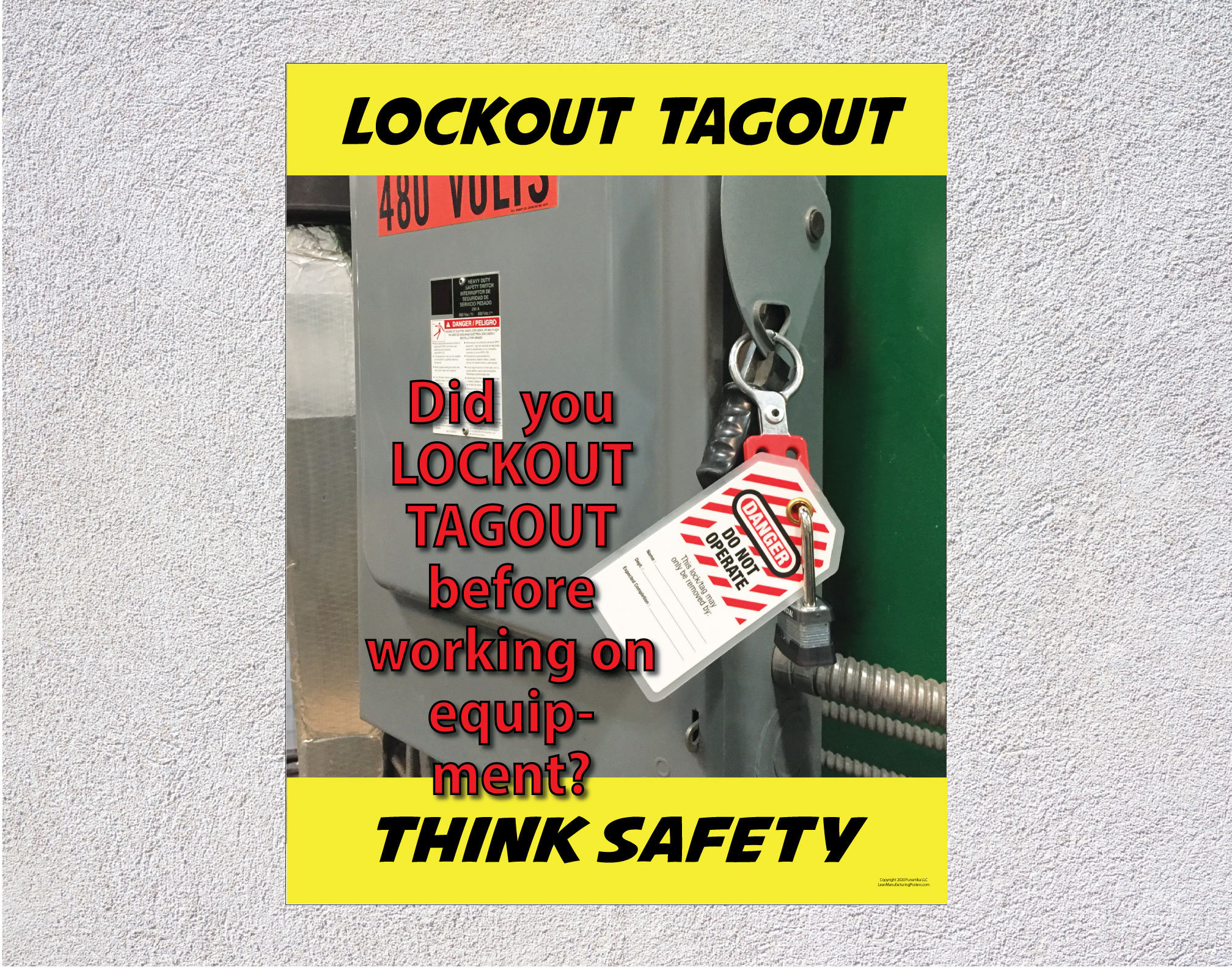 Lockout Tagout LOTO Business or Office, Framed and Unframed ...