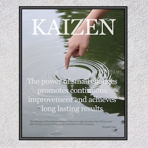 Kaizen Small Change Poster - Lean for Business, Office, Wall Art, Décor ...