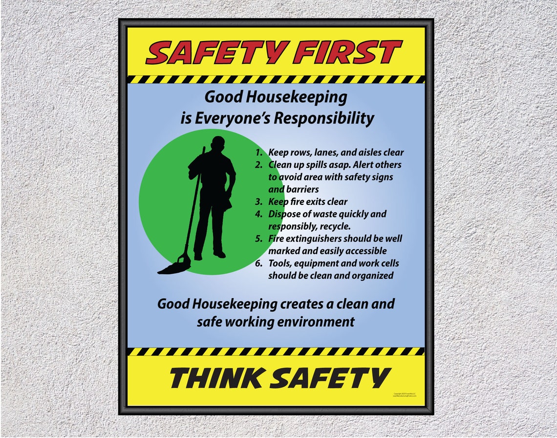 Good Housekeeping, Safety Poster - Business or Office, Framed and ...
