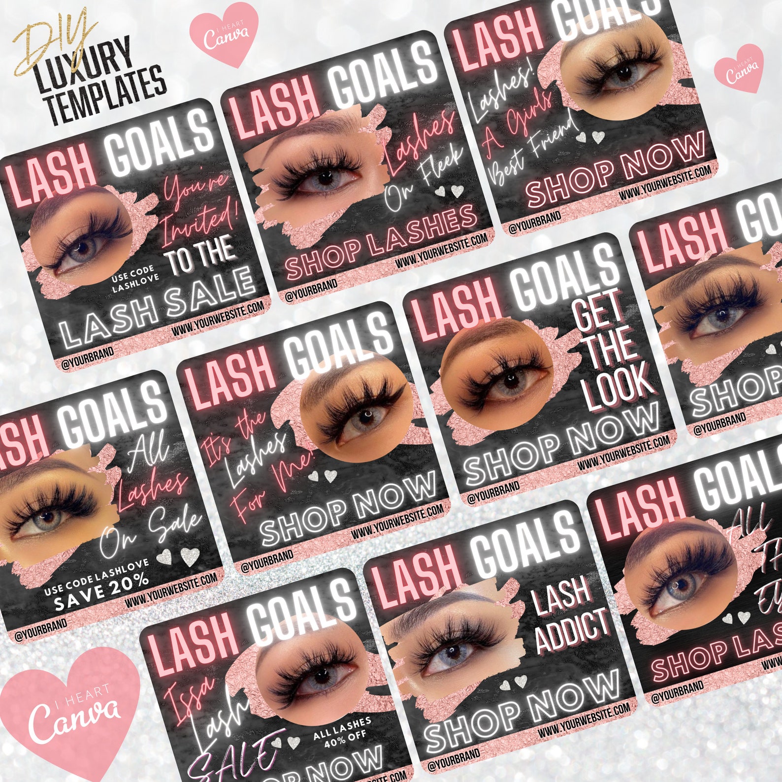 Lash Flyer Vol. 2 Social Media Flyer, Lash Store, Lash Tech Flyers ...