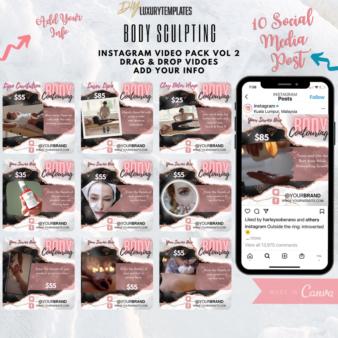 Body Sculpting Animated Flyer VOL 2 Body Contouring Flyer | Etsy