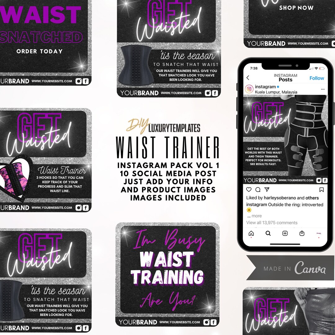 Waist Trainer Flyers Vol. 1 - Waist Trainer Flyers, DIY Instagram ...