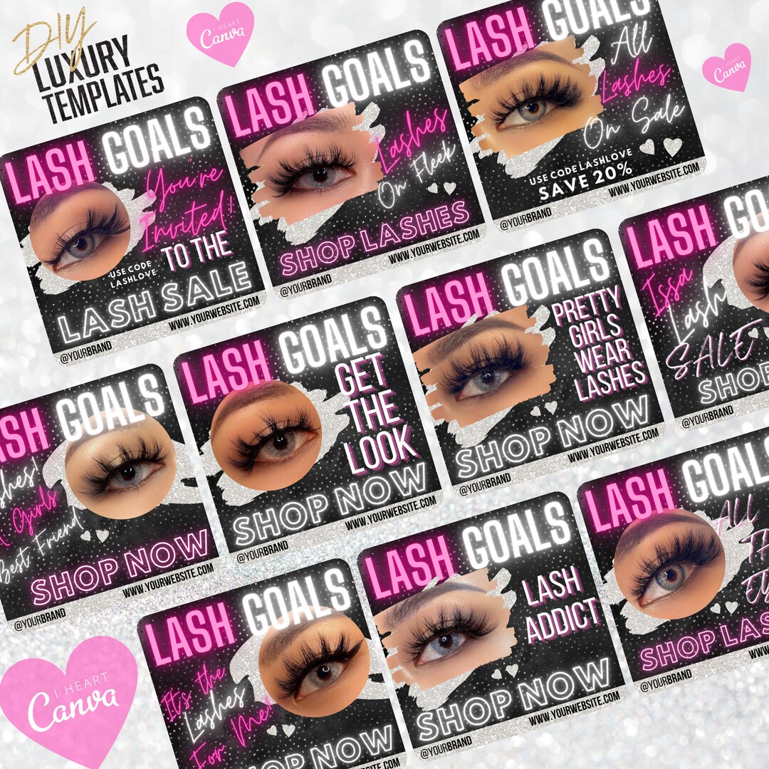 Lash Flyer Vol. 1 - Social Media Flyer, Lash Store, Lash Tech Flyers ...