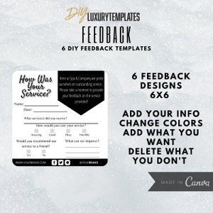 Customer Feedback Template Customer Feedback Template | Etsy