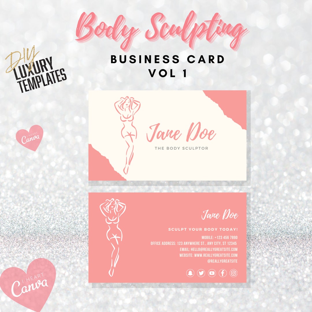 DIY Body Sculpting Business Card Vol 1 - Etsy