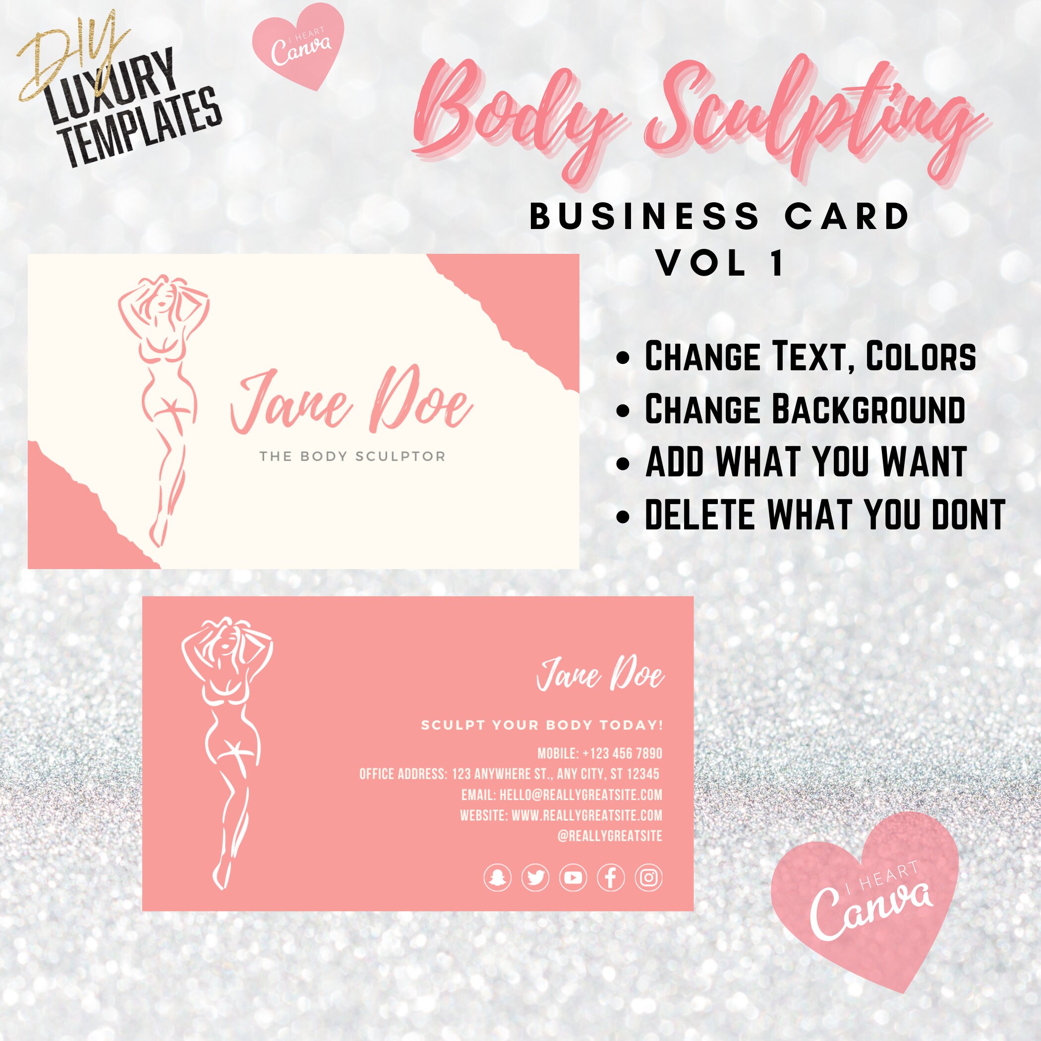 DIY Body Sculpting Business Card Vol 1 - Etsy