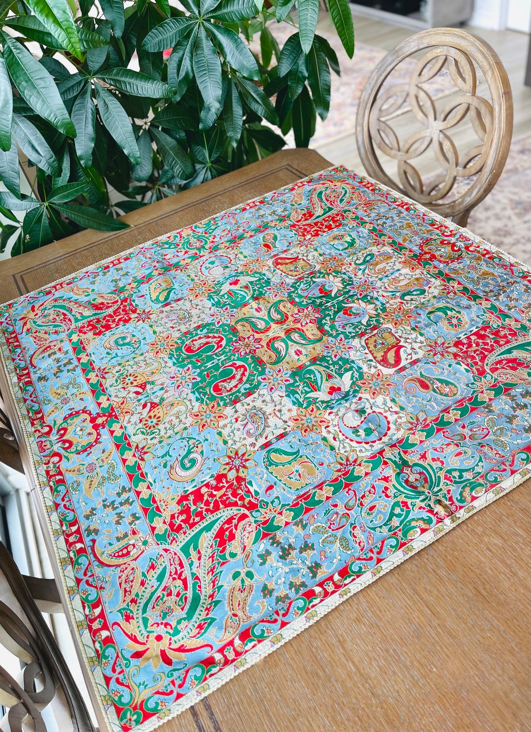 Termeh Elegance: Hand-painted and Hand-woven Table Cloth With ...