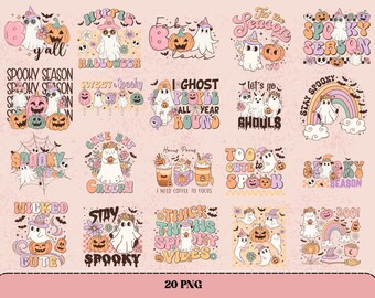 Stay Spooky Png, Retro Halloween Png, Groovy Halloween Sublimation ...