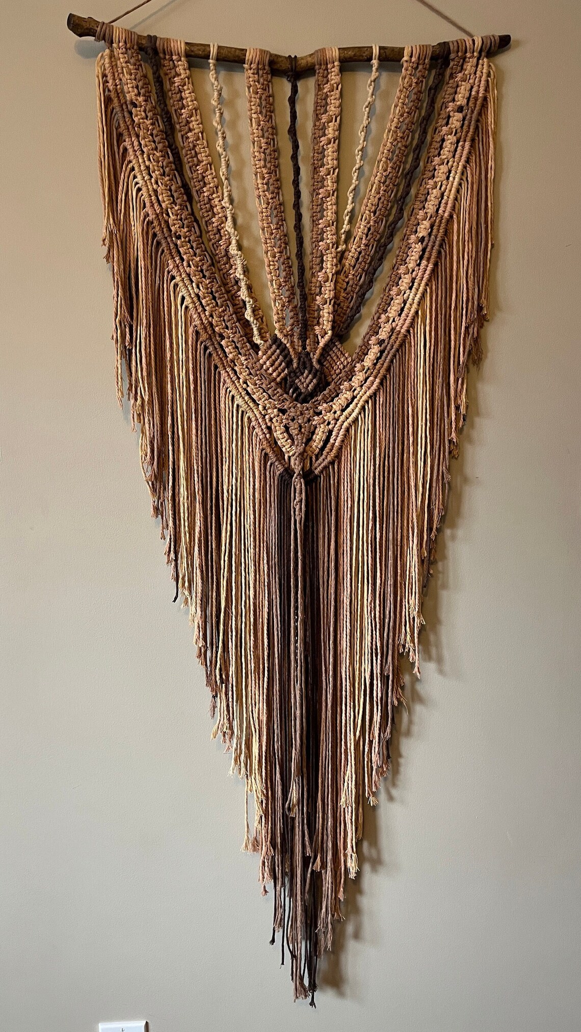 Long Macrame Wall Hanger - Etsy