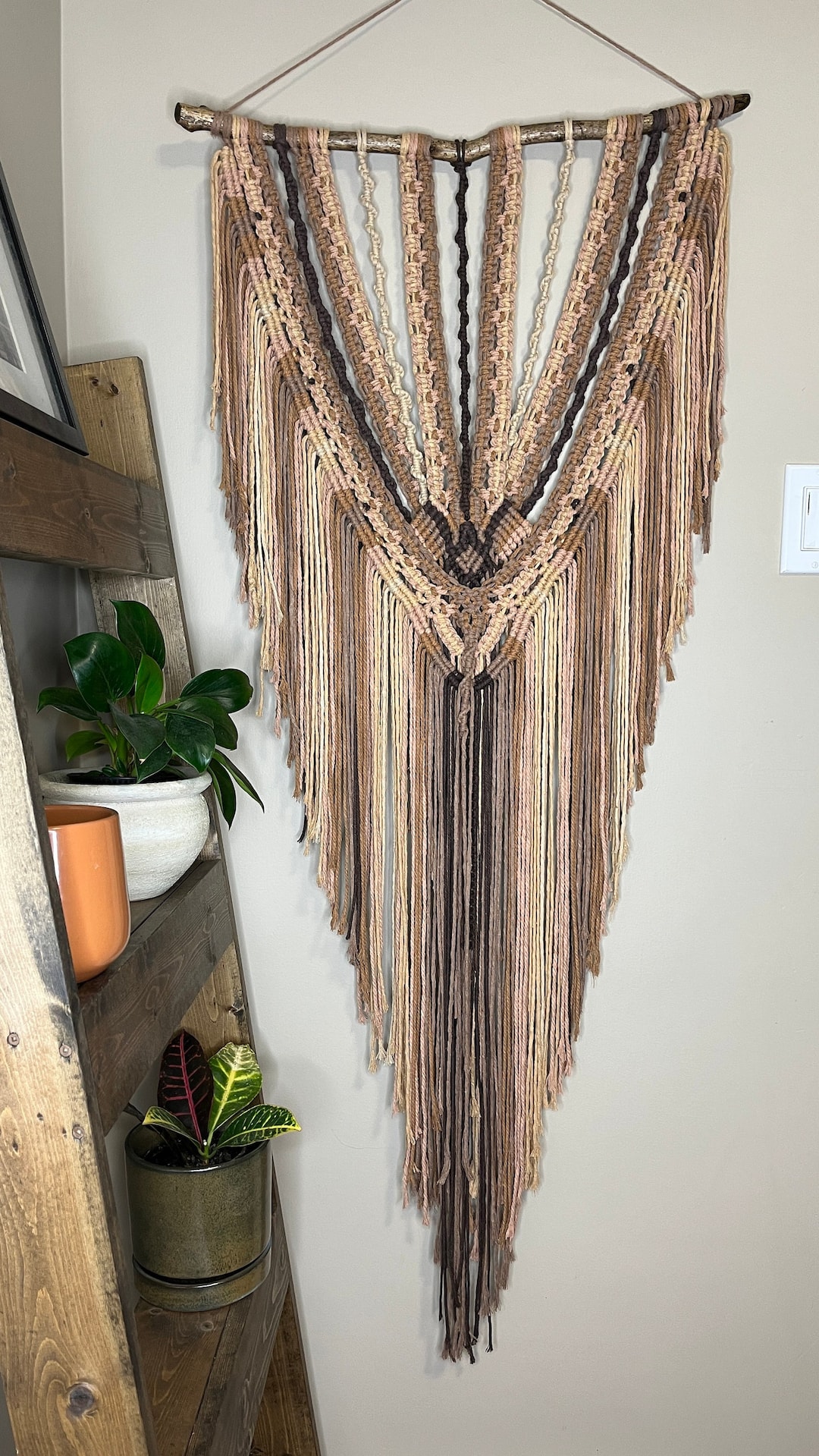 Long Macrame Wall Hanger - Etsy